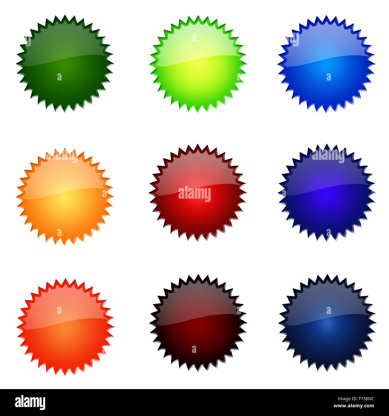 Set Of Round Website Buttons Stock Photo - Alamy