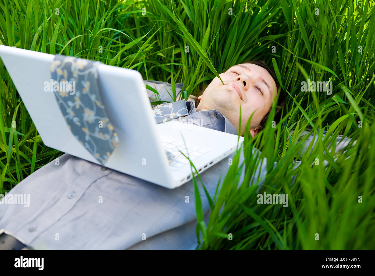 rest with laptop Stock Photo - Alamy