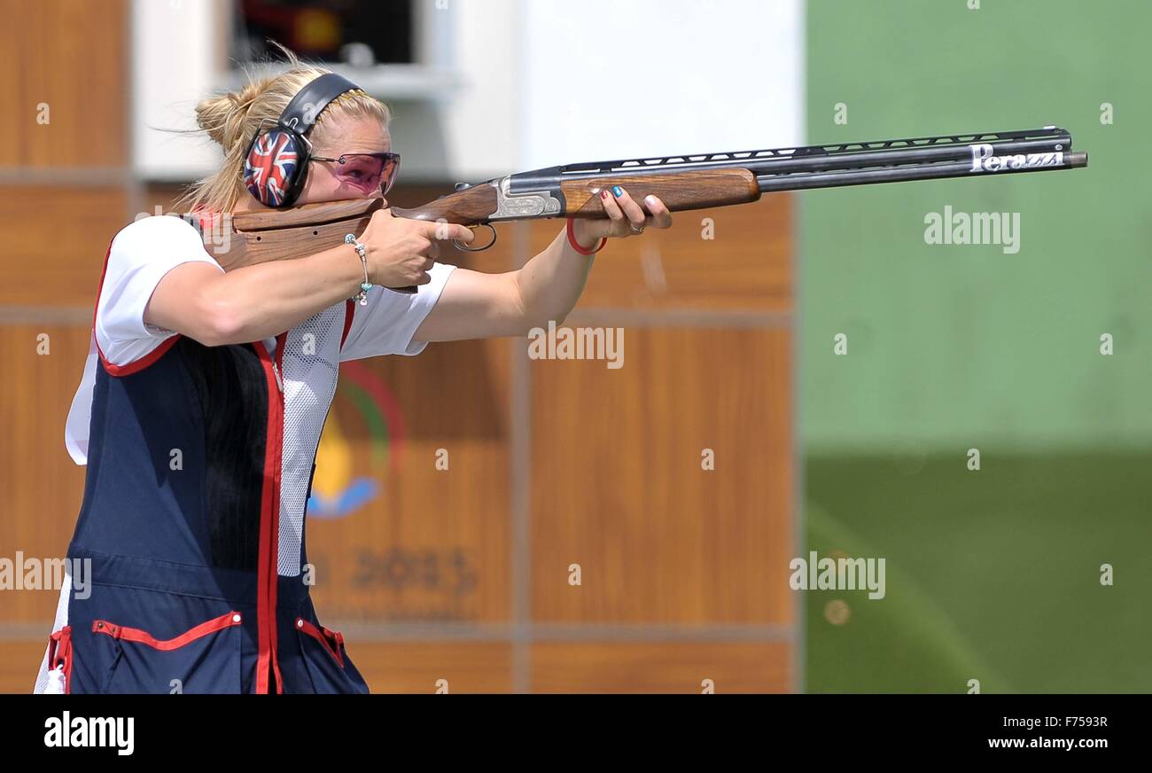 Abbey Ling (GBR). Womens Trap Shooting. Baku Shooting Crentre. Baku ...