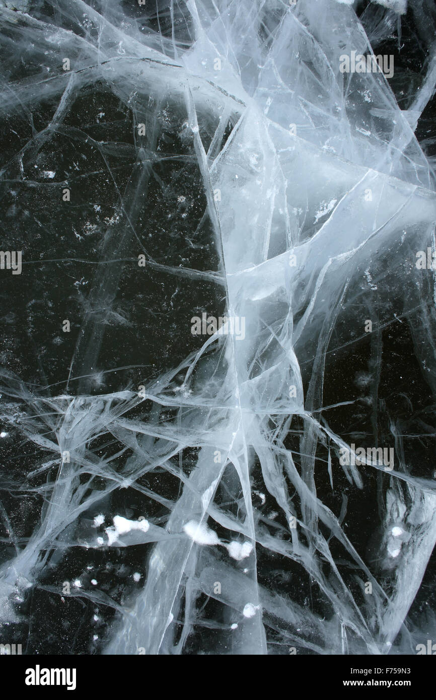 Spooky ice and black water Stock Photo - Alamy