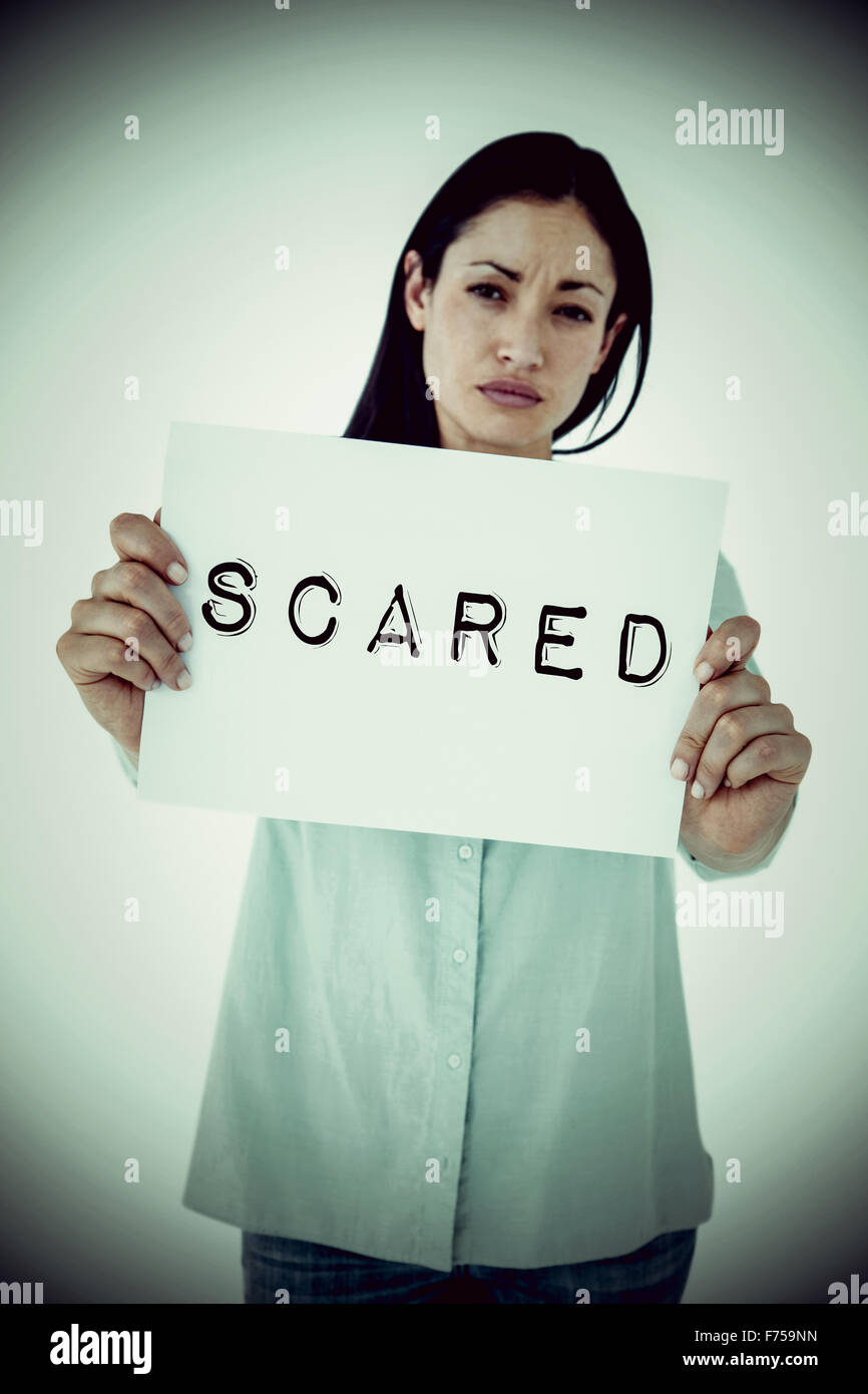 Scared sad woman hi-res stock photography and images - Alamy