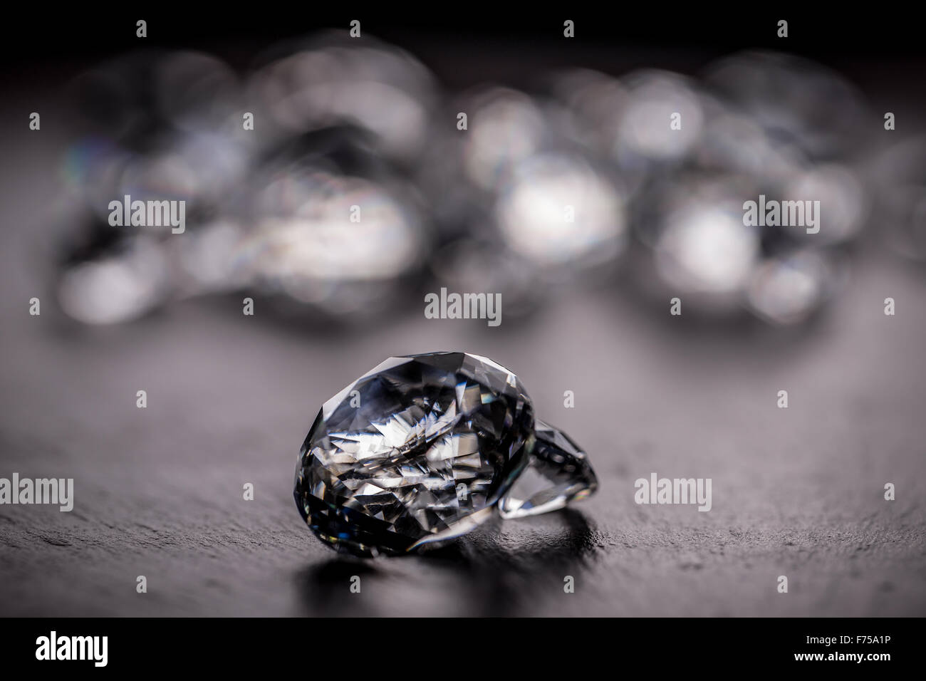 Diamond jewel onblack background Stock Photo - Alamy