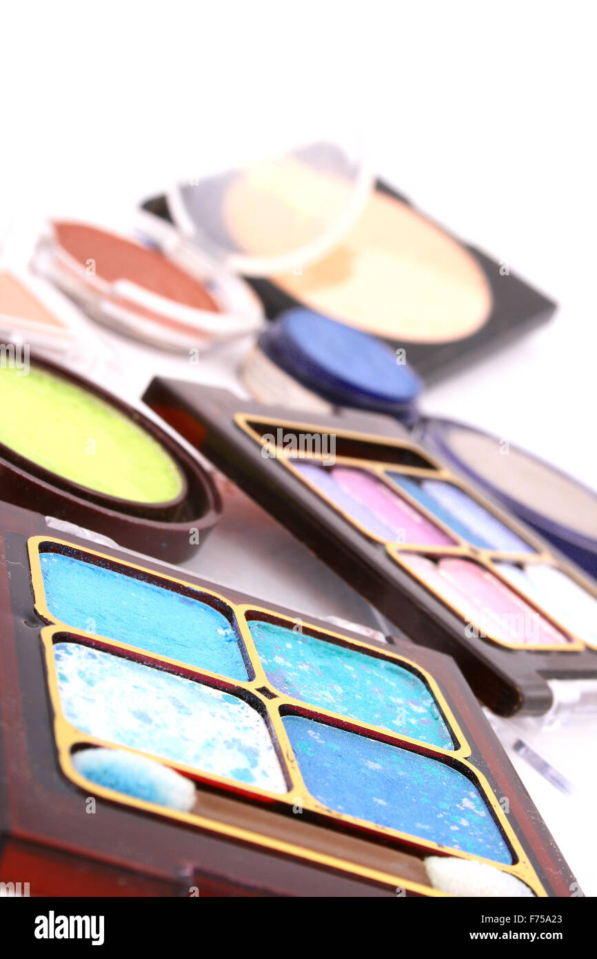 A colorful make-up - cosmetics kit Stock Photo - Alamy