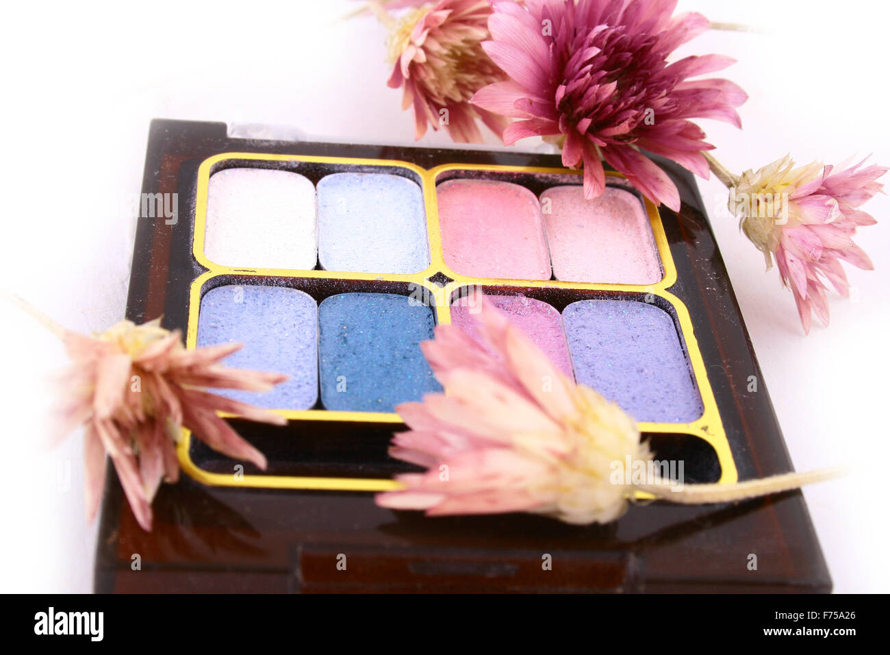 A colorful make-up - cosmetics kit Stock Photo - Alamy