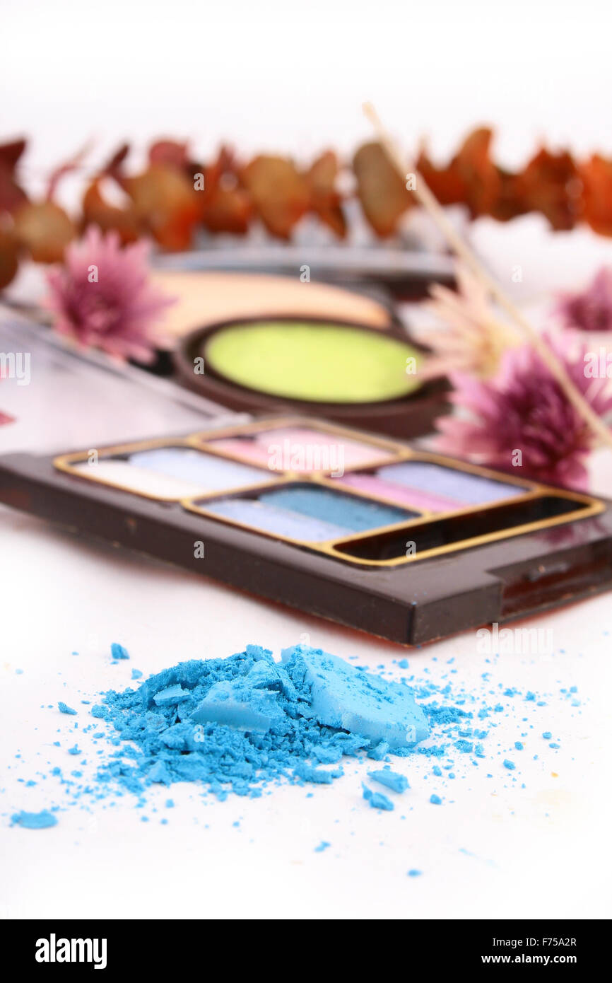 A colorful make-up - cosmetics kit Stock Photo - Alamy