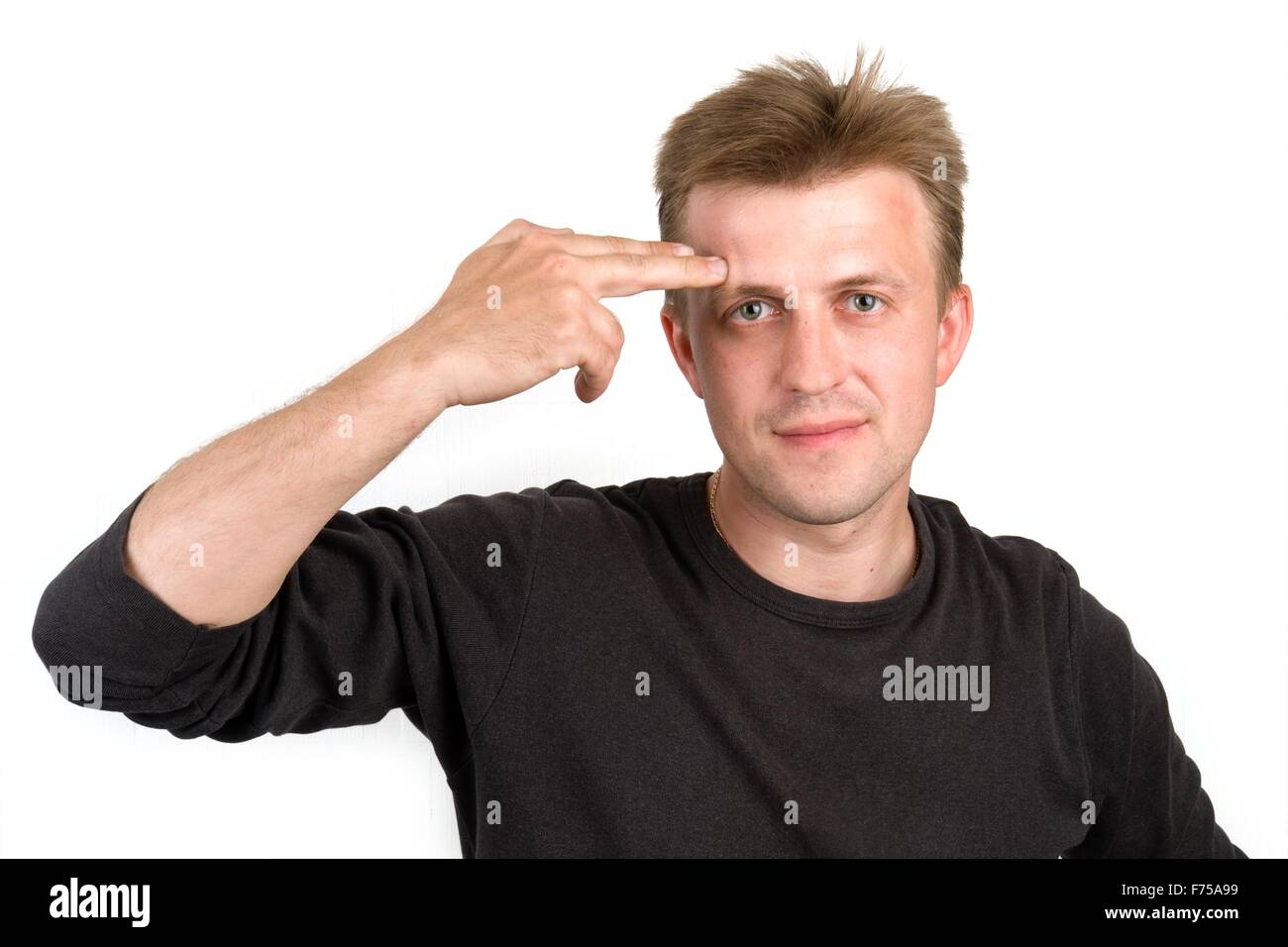 Give the screw-loose sign Stock Photo - Alamy