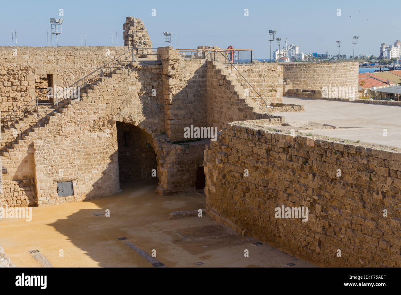 Inside Othello's Tower, a medieval citadel in Famagusta, the Turkish ...