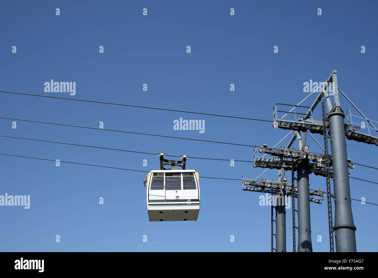 Cable car going up to the mountain Stock Photo - Alamy