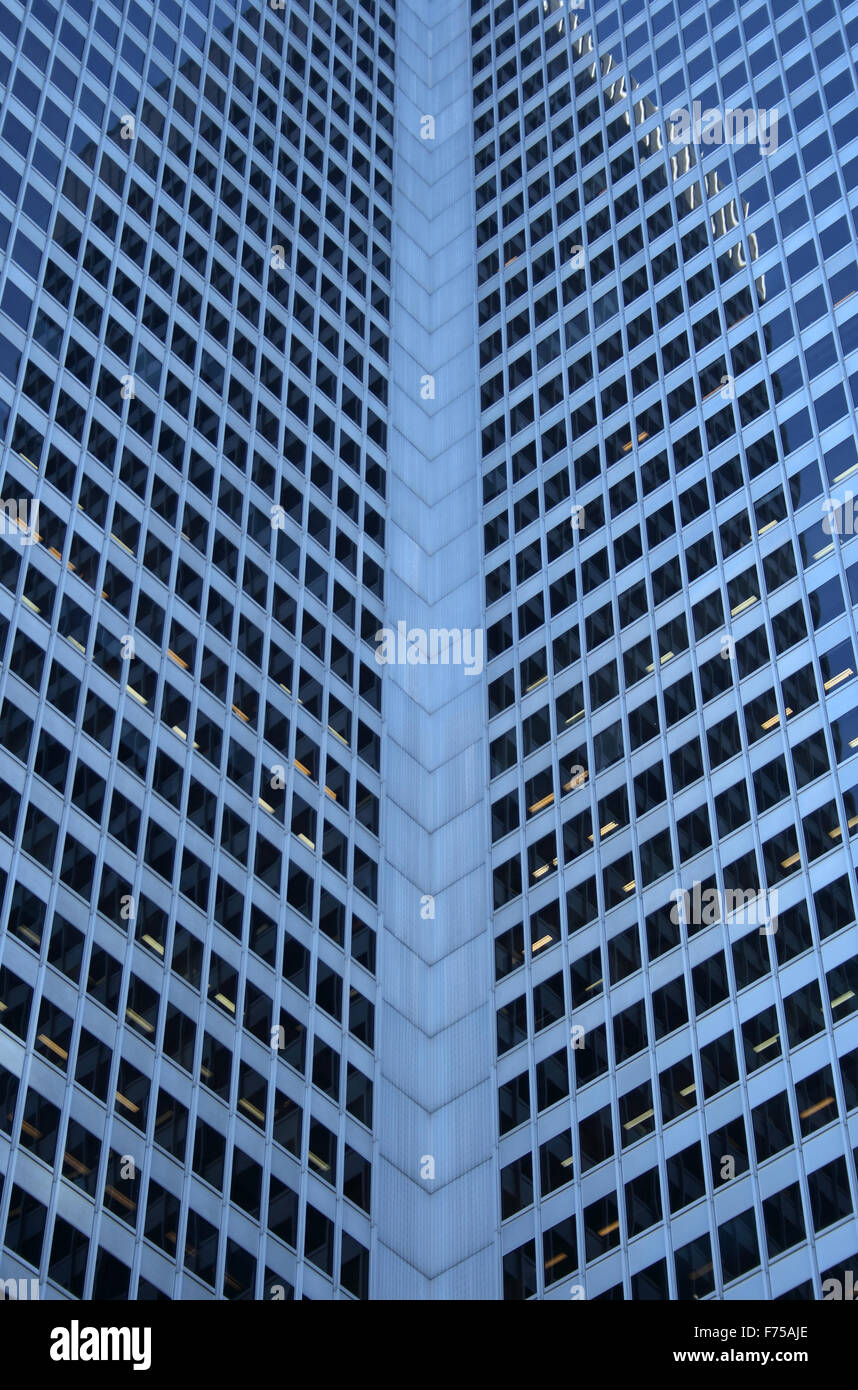 Inside corner of a glass-windowed office tower Stock Photo - Alamy