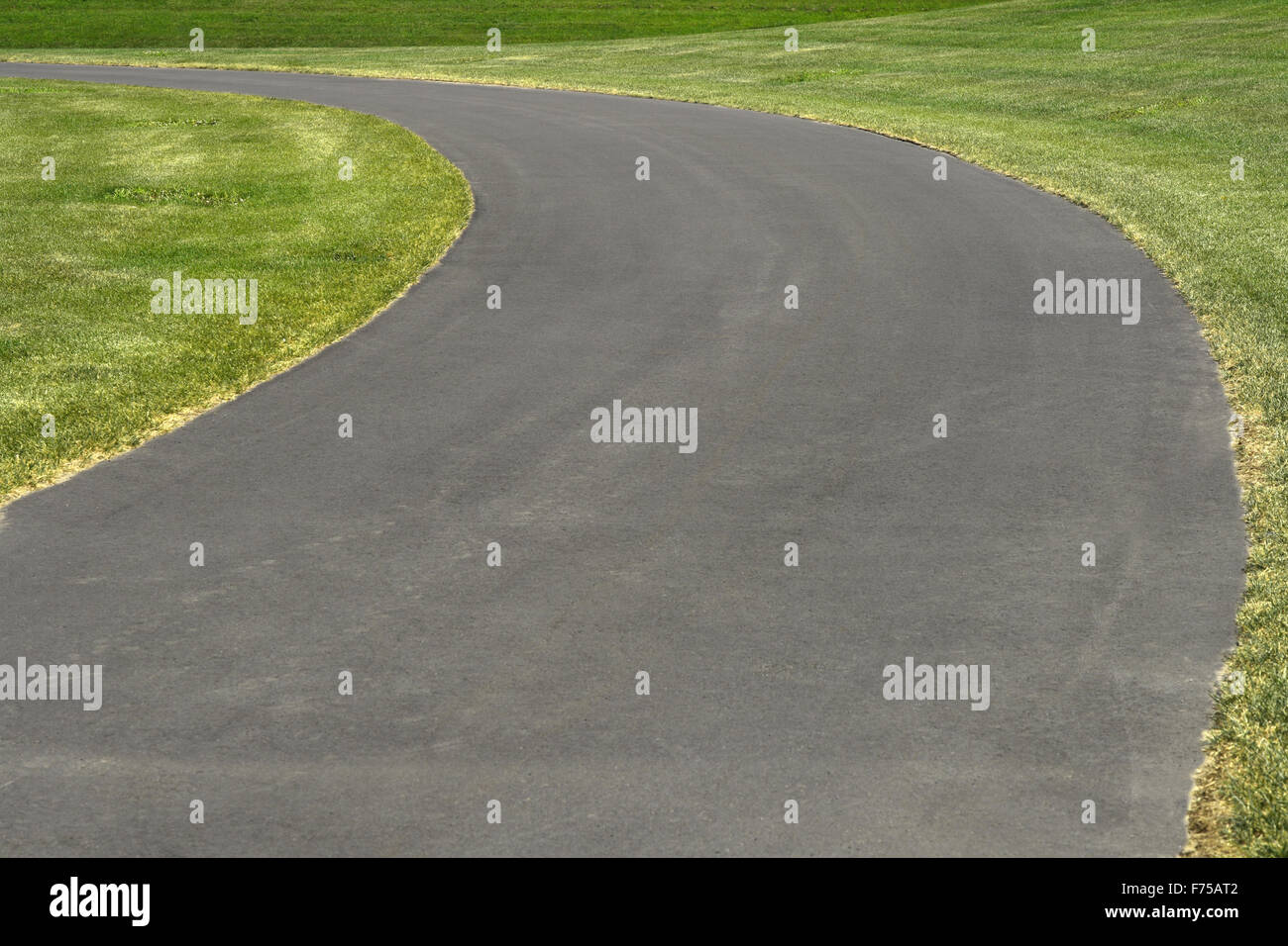 Asphalt road turn Stock Photo - Alamy