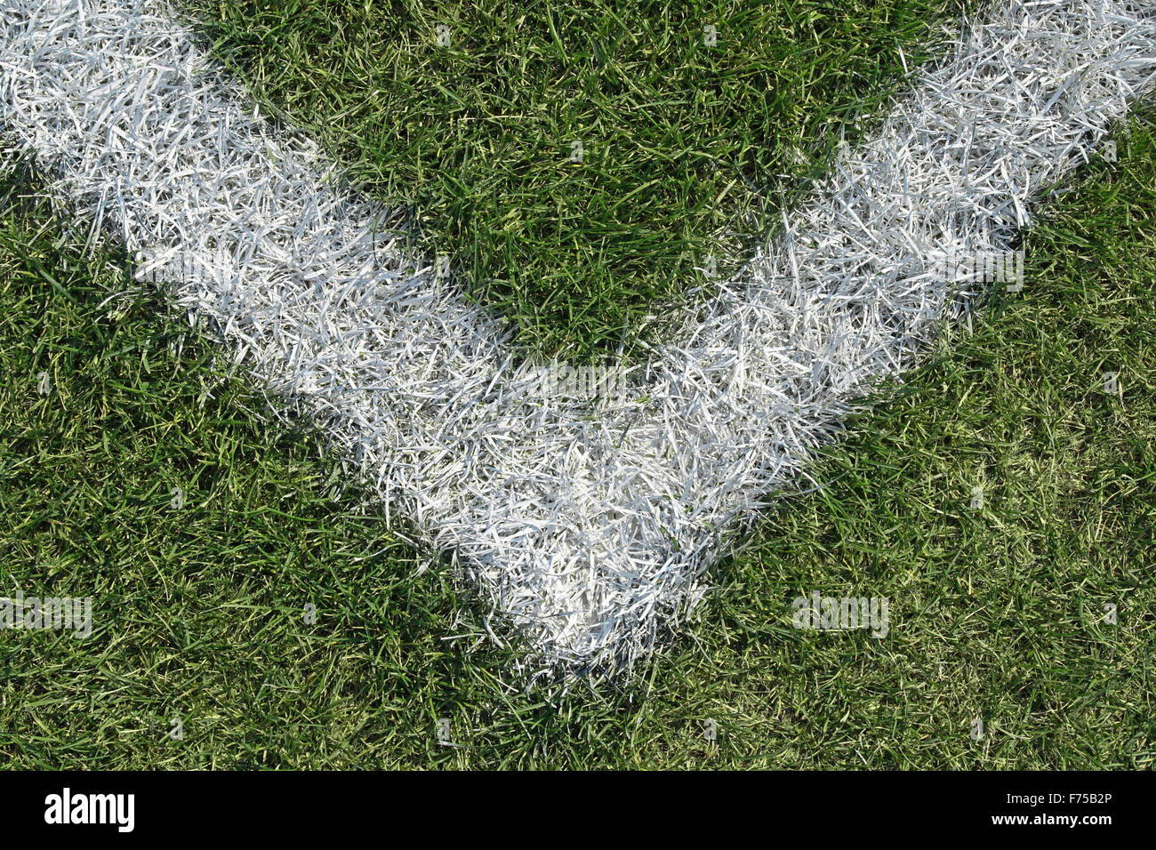Corner boundary line of a sports field Stock Photo - Alamy