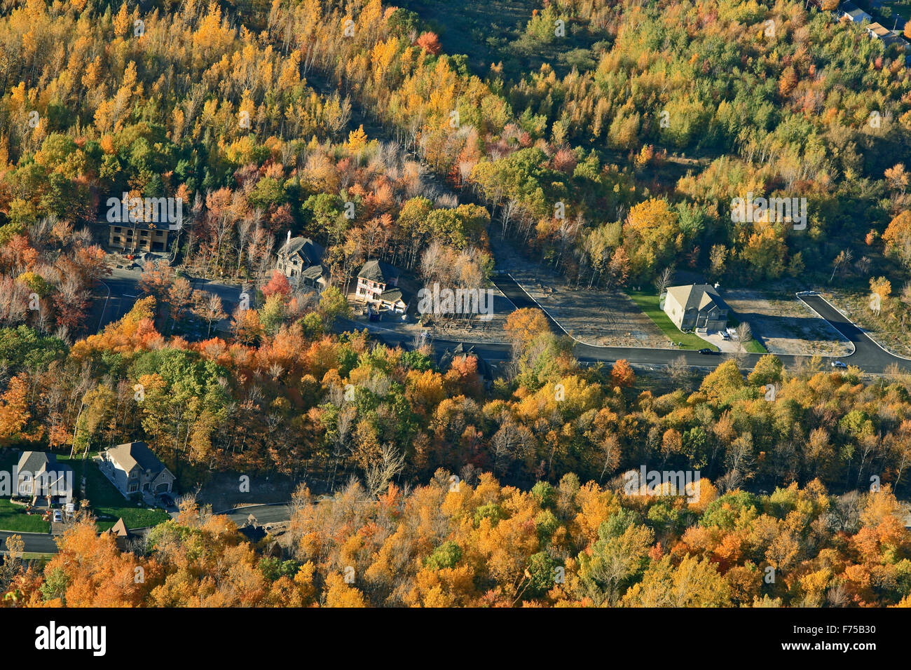 View of a newly constructed suburban district Stock Photo - Alamy