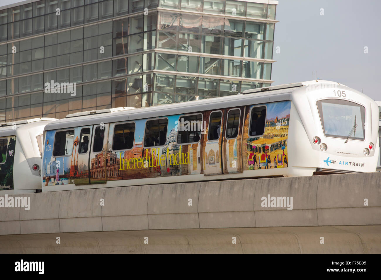 An air train servicing JFK airport in New York, USA Stock Photo - Alamy