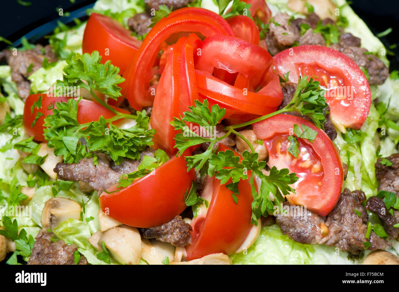 vegetables and meat salad Stock Photo - Alamy