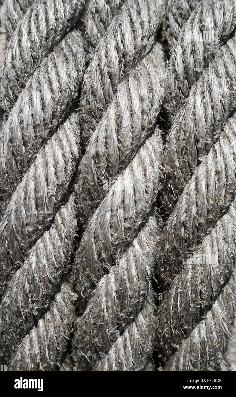 Boat rope closeup Stock Photo - Alamy