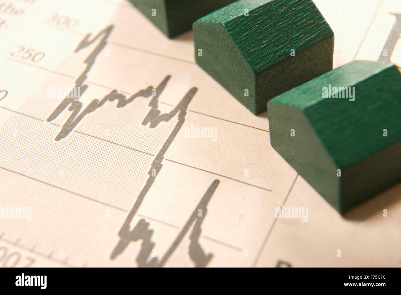 graph with houses Stock Photo - Alamy