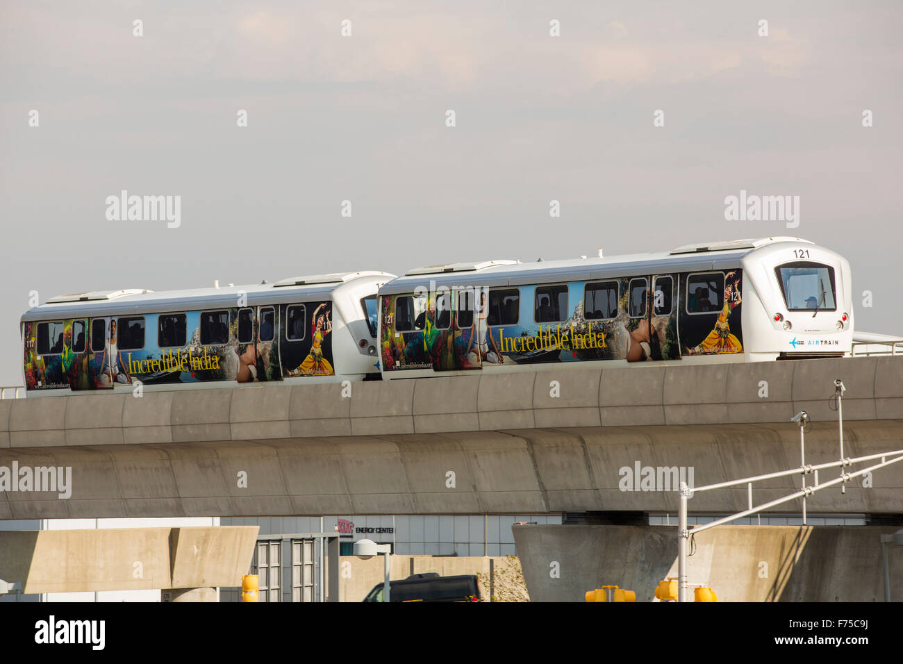 An air train servicing JFK airport in New York, USA Stock Photo - Alamy