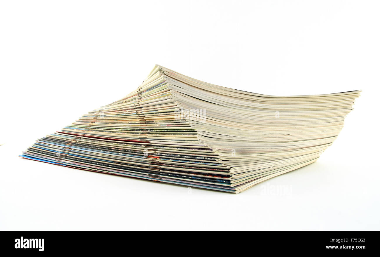 Pile of magazines Stock Photo - Alamy