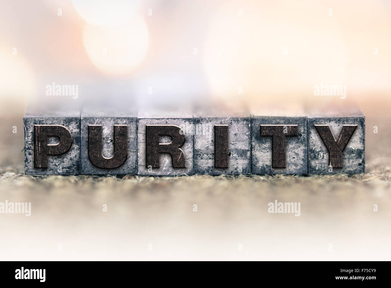 Word purity written in vintage hi-res stock photography and images - Alamy