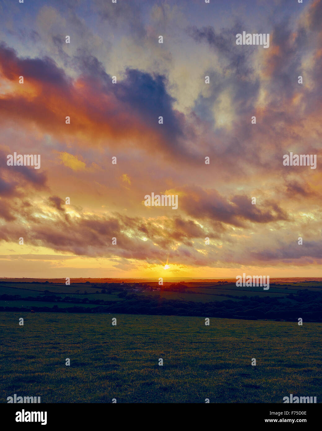 Sky on fire Stock Photo - Alamy