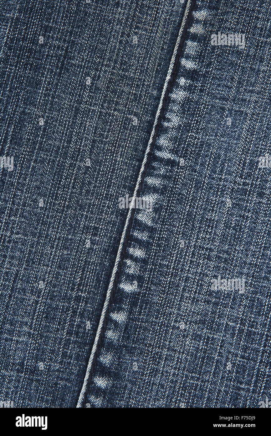 Blue denim fabric with stitch Stock Photo - Alamy