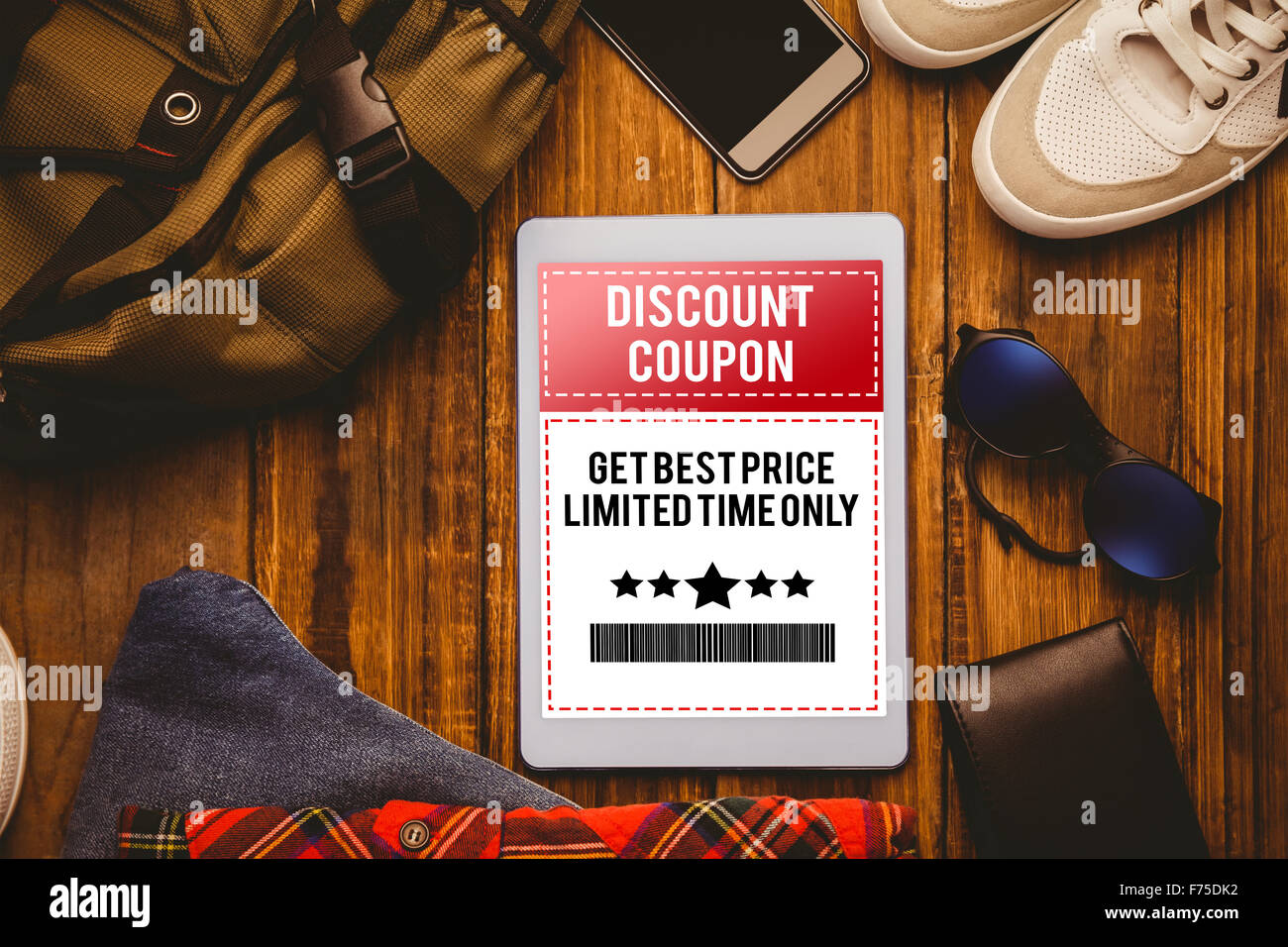 Composite image of discount coupon Stock Photo - Alamy