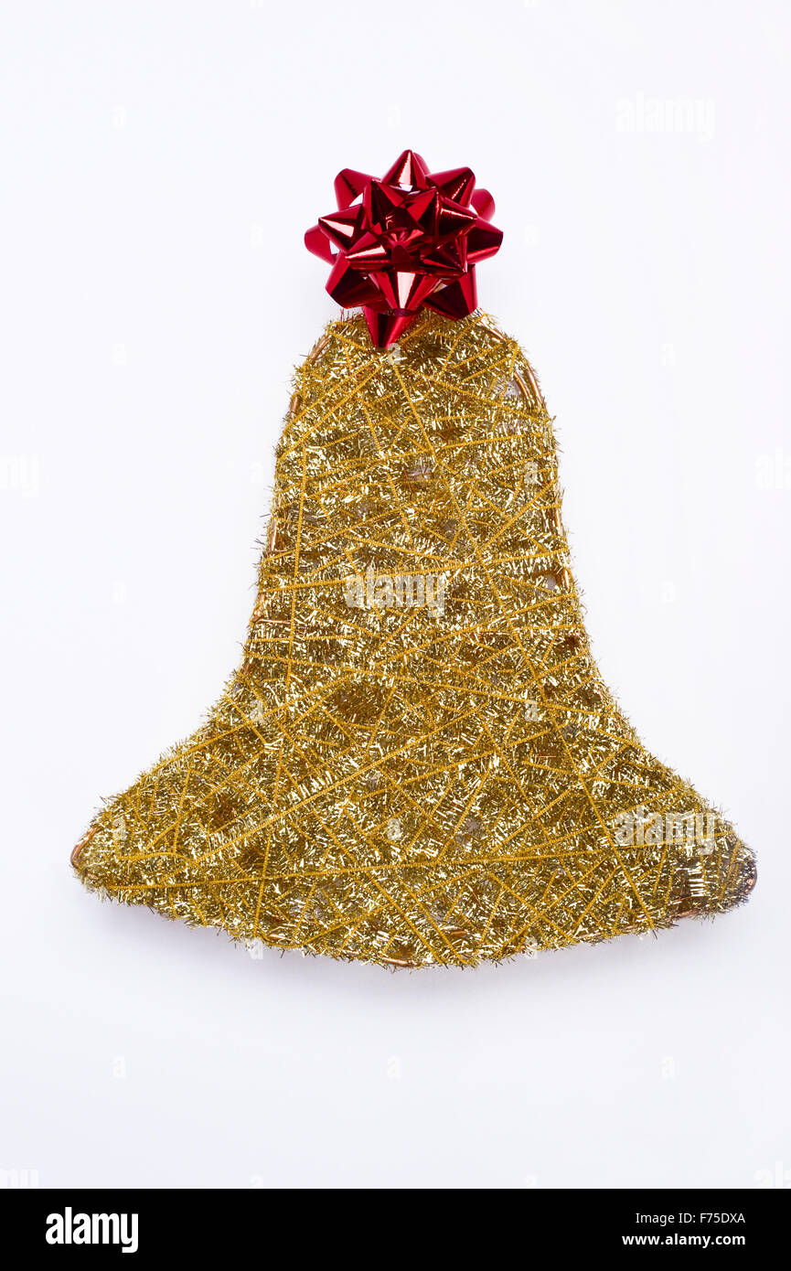 Gold white christmas bell hi-res stock photography and images - Alamy