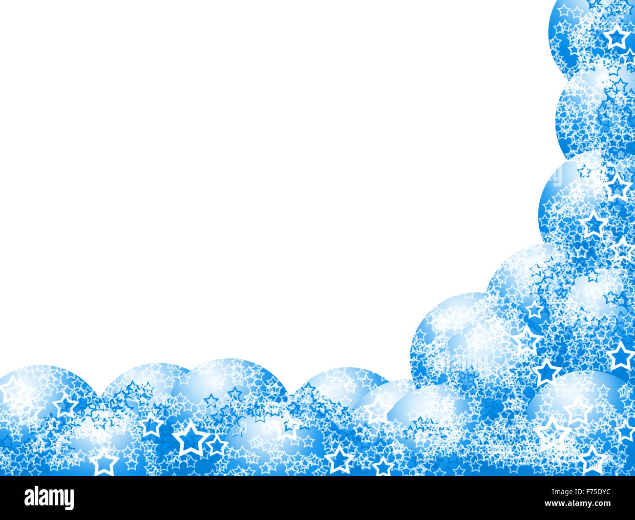 Xmas Blue Corner Frame Stock Photo - Alamy