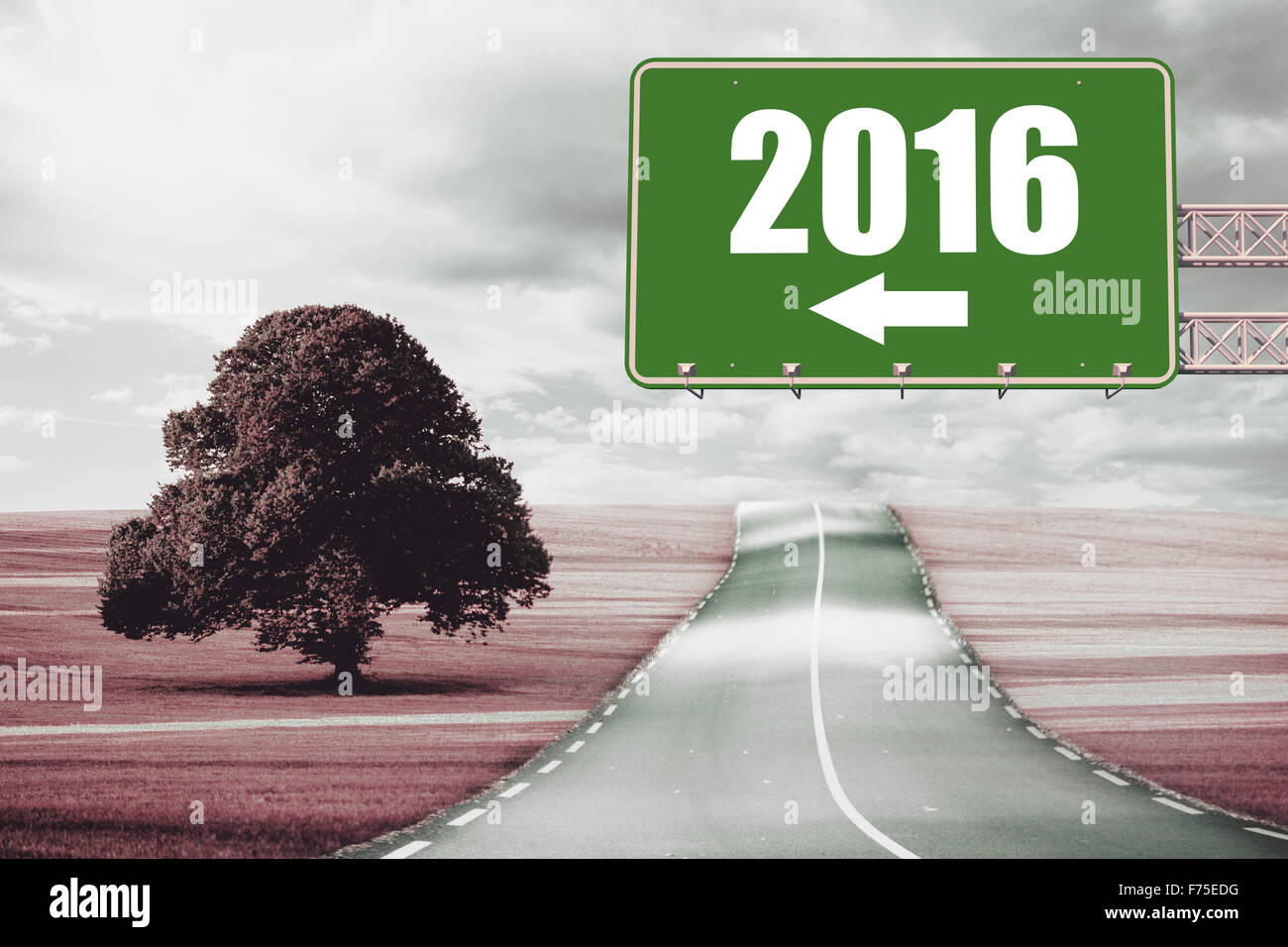 Composite image of green billboard sign Stock Photo - Alamy