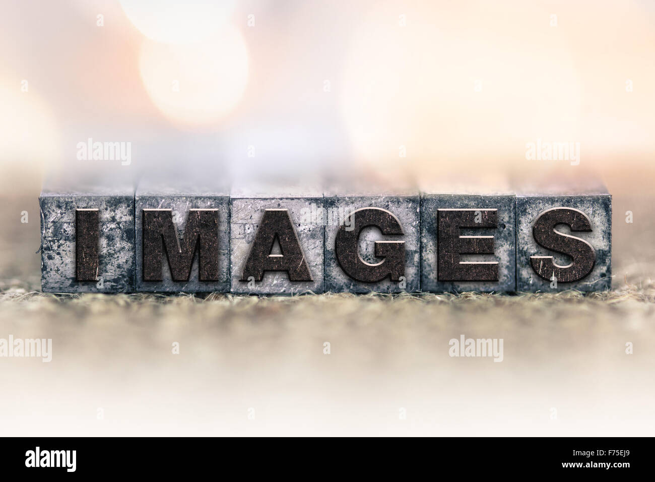 The word "" written in vintage ink stained letterpress type Stock Photo ...
