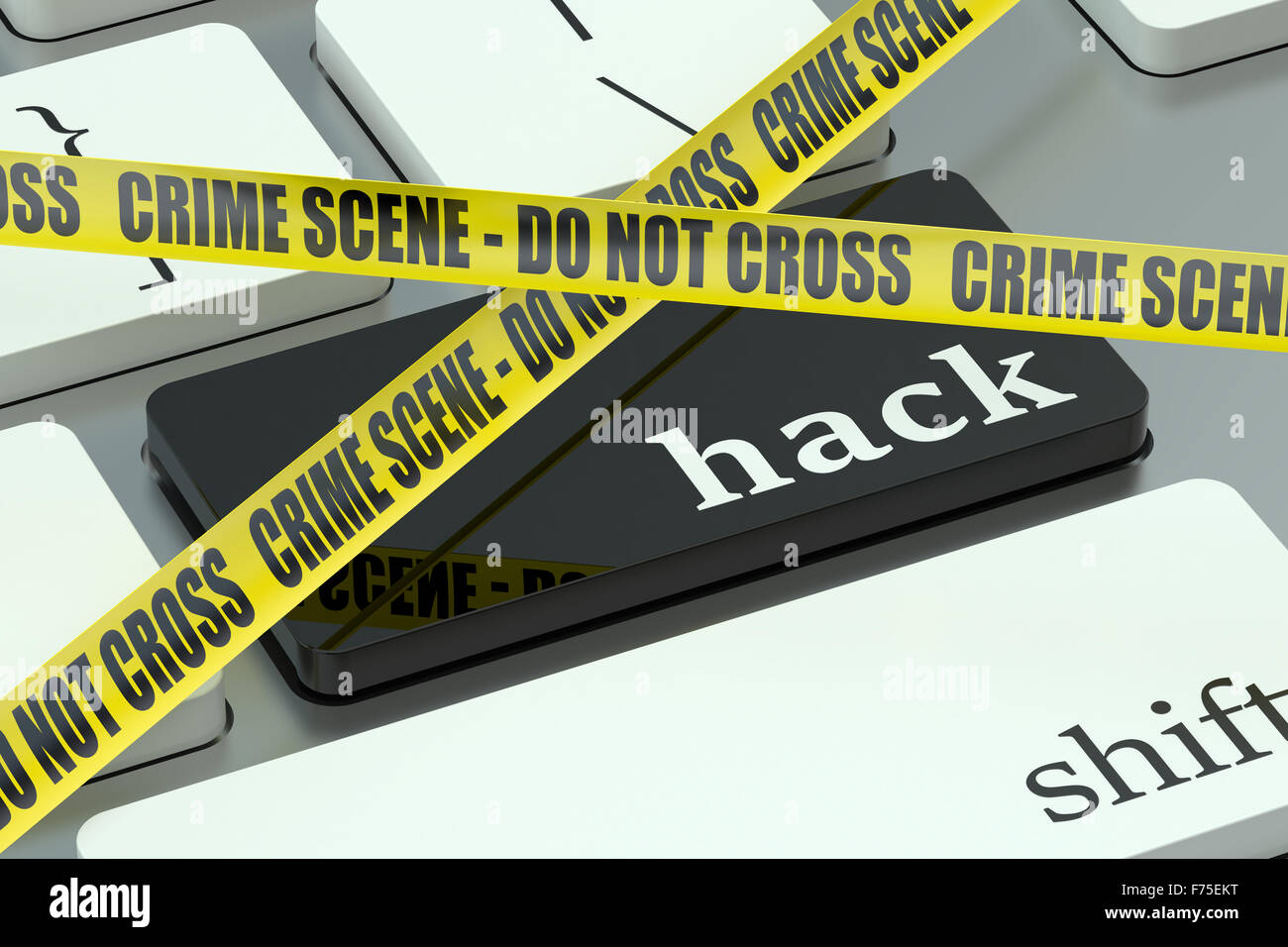 hack concept, on the computer keyboard Stock Photo - Alamy