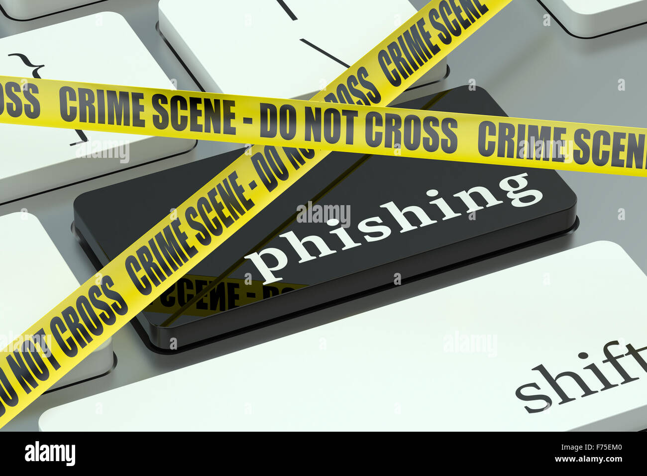 phishing concept, on the computer keyboard Stock Photo - Alamy