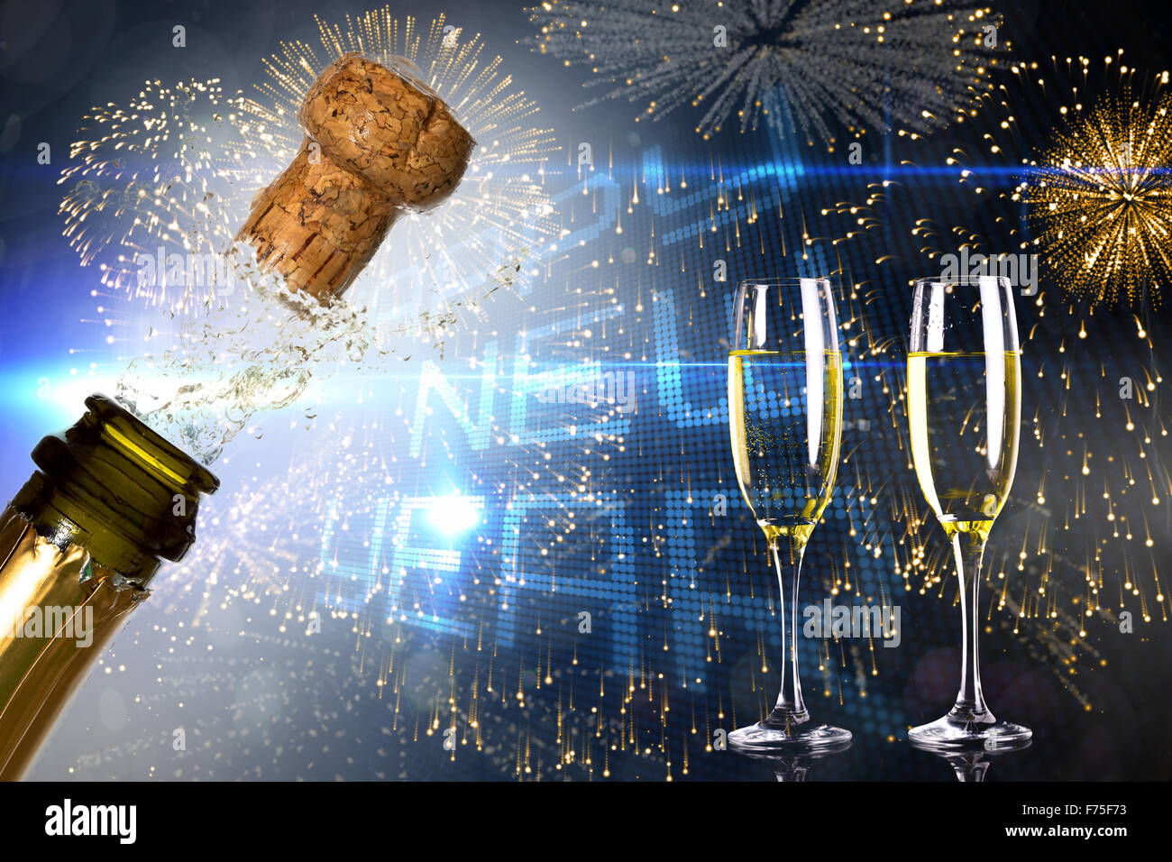 Champagne cork popping hi-res stock photography and images - Alamy