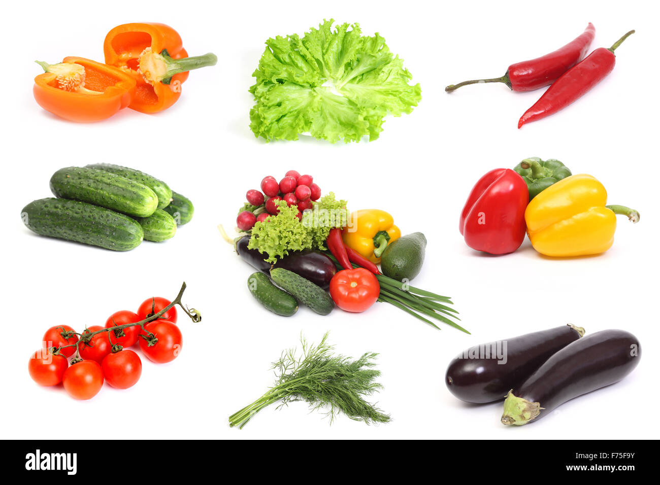 Group healthy vegetables green hi-res stock photography and images - Alamy