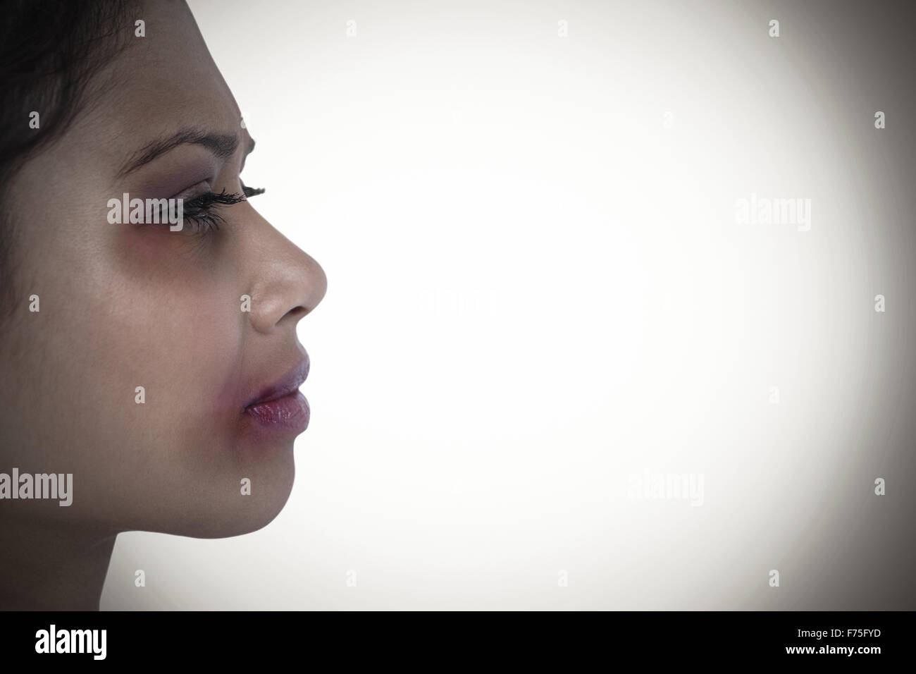 Indian woman eyes close up hi-res stock photography and images - Alamy