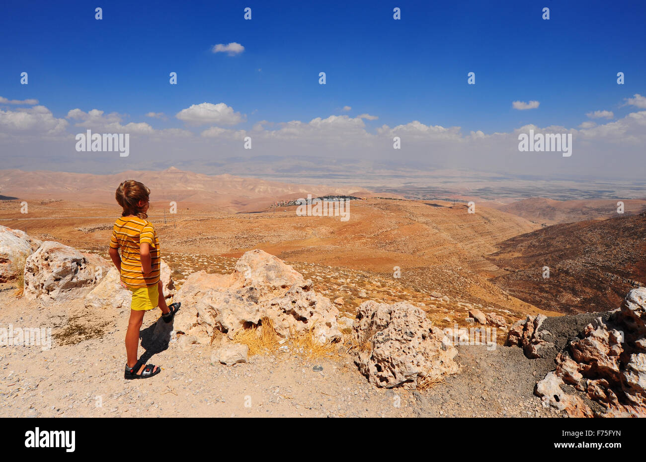 Landscape With Boy Stock Photo - Alamy