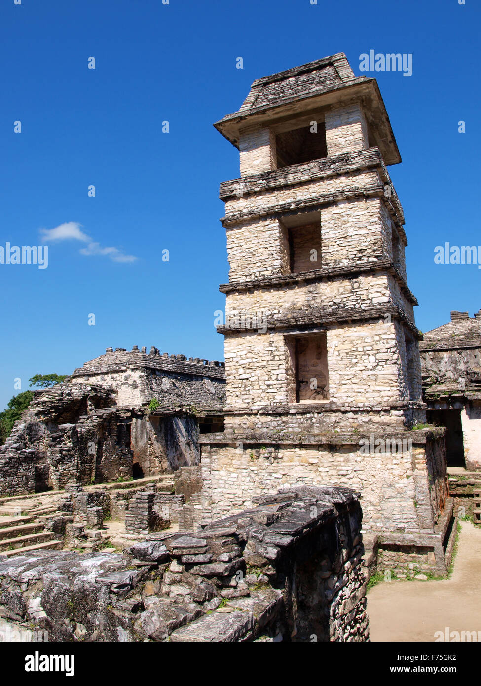 Tower of Palenque Stock Photo - Alamy