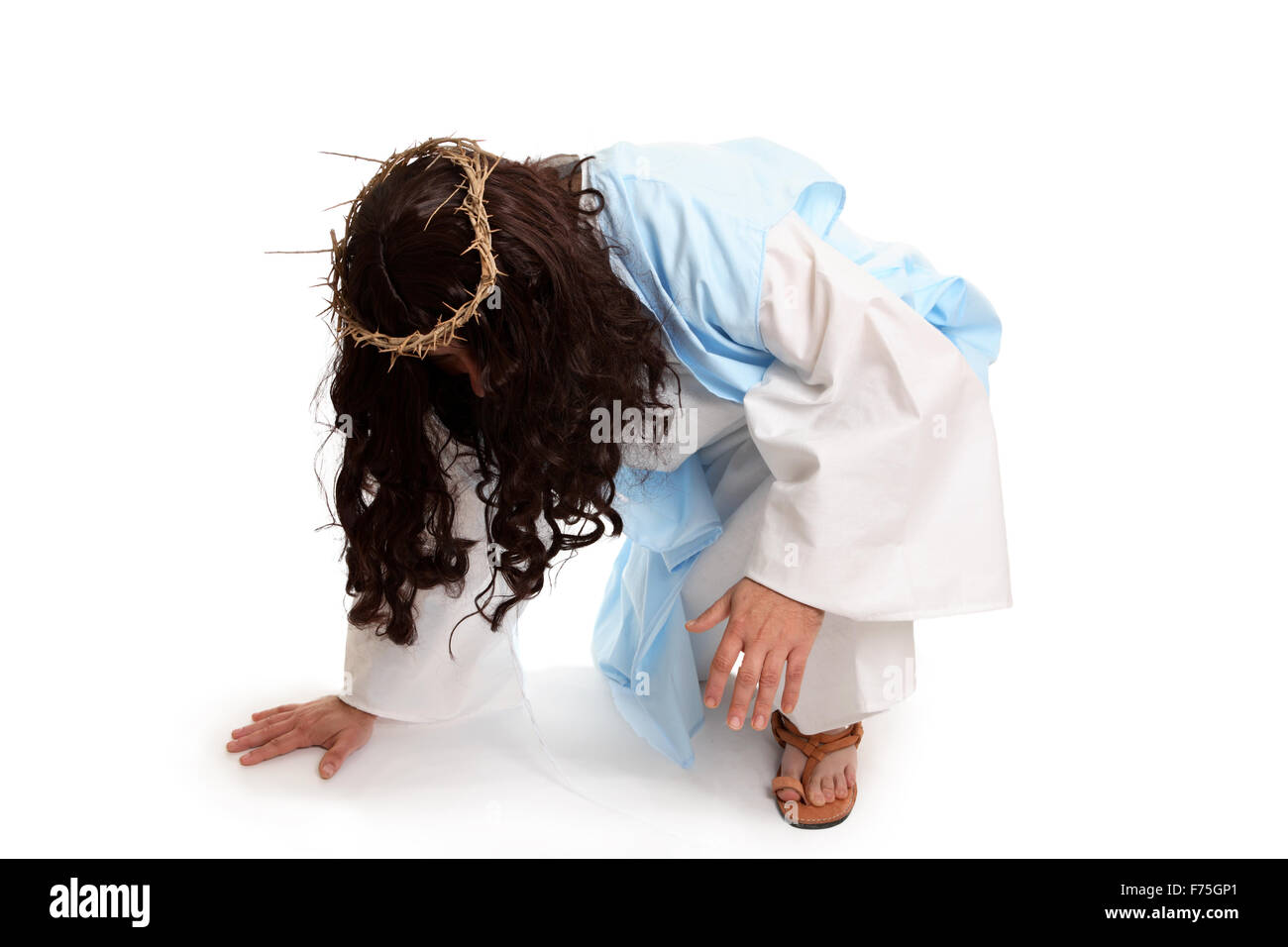 Jesus before the cross Stock Photo - Alamy