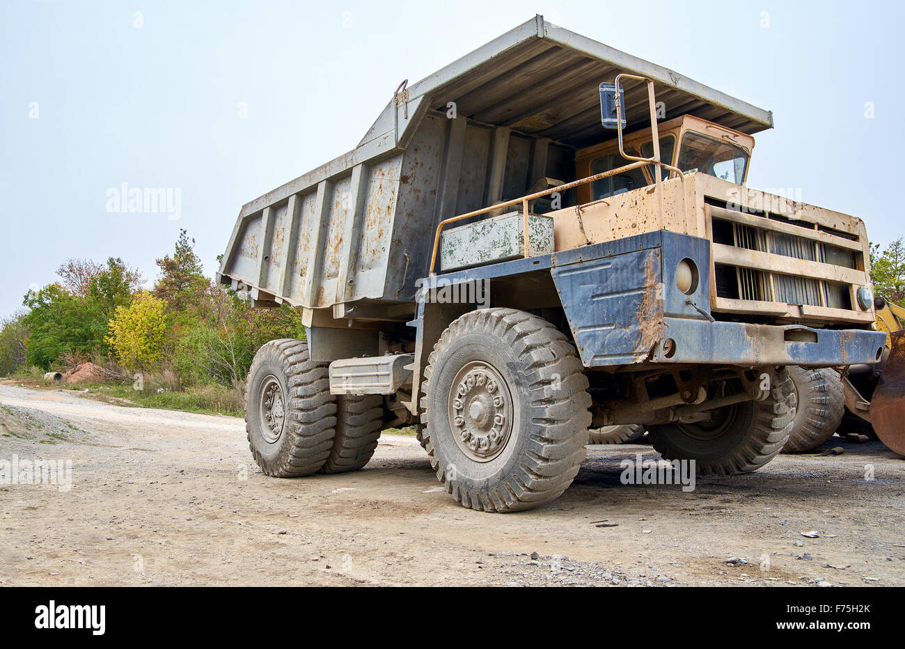 Haul dump truck close up Stock Photo - Alamy