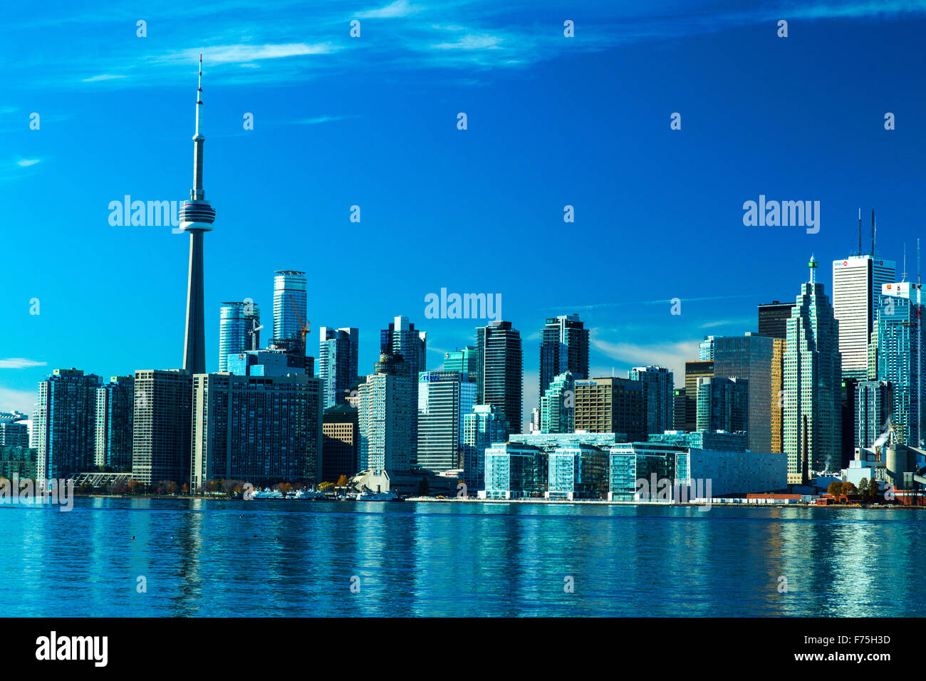 Canada Ontario Toronto, View of city skyline November 2015 Stock Photo ...