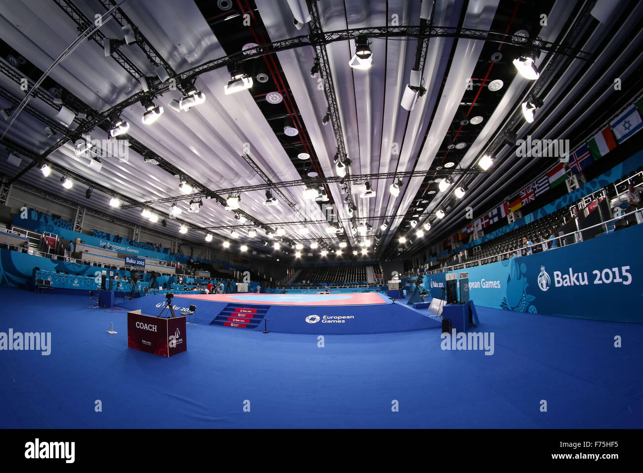 A general view of the inside of the Crystal Hall. Baku2015. 1st ...
