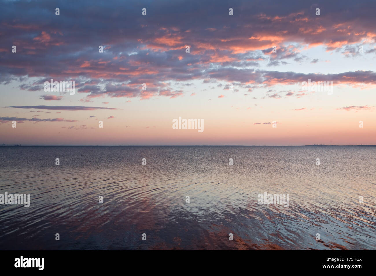 Horizon at Sunset Stock Photo - Alamy