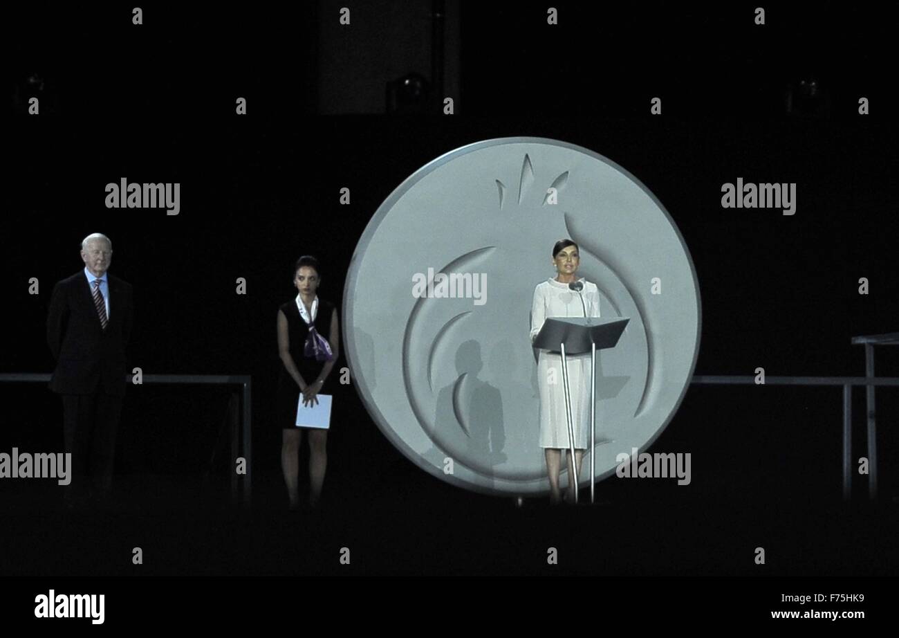 Speech mehriban aliyeva first lady olympic stadium azerbaijan hi-res ...