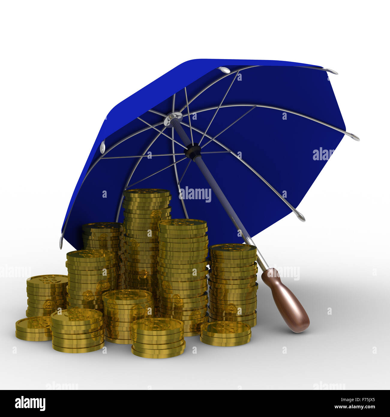 Protection of money. Isolated 3D image on white background Stock Photo ...