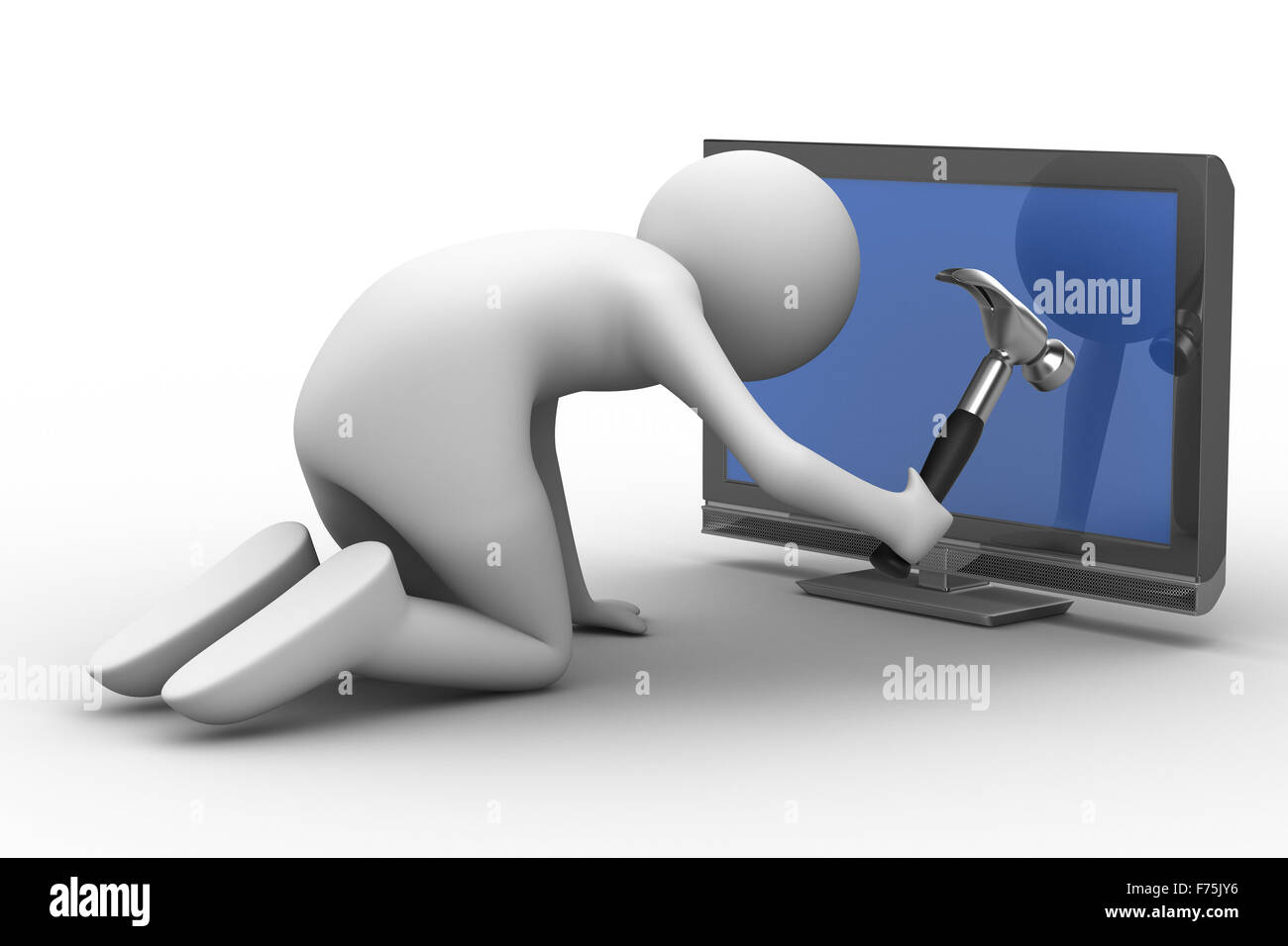 TV technical service. Isolated 3D image Stock Photo - Alamy