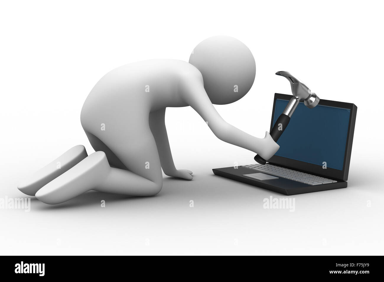 Computer technical service. Isolated 3D image Stock Photo - Alamy
