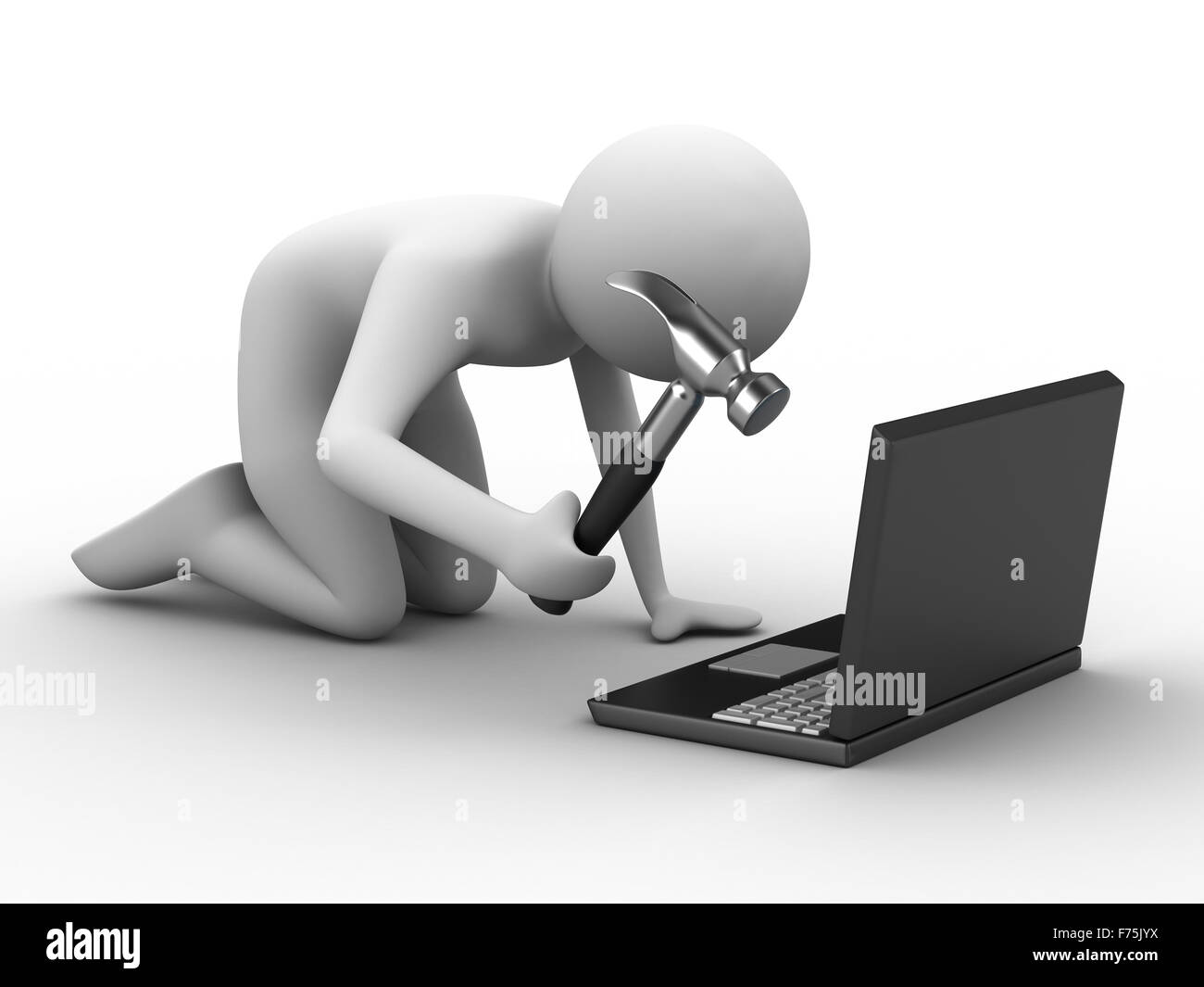 Computer technical service. Isolated 3D image Stock Photo - Alamy