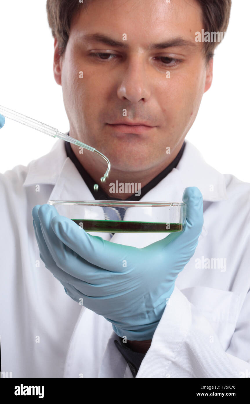 Scientist or researcher in laboratory Stock Photo - Alamy