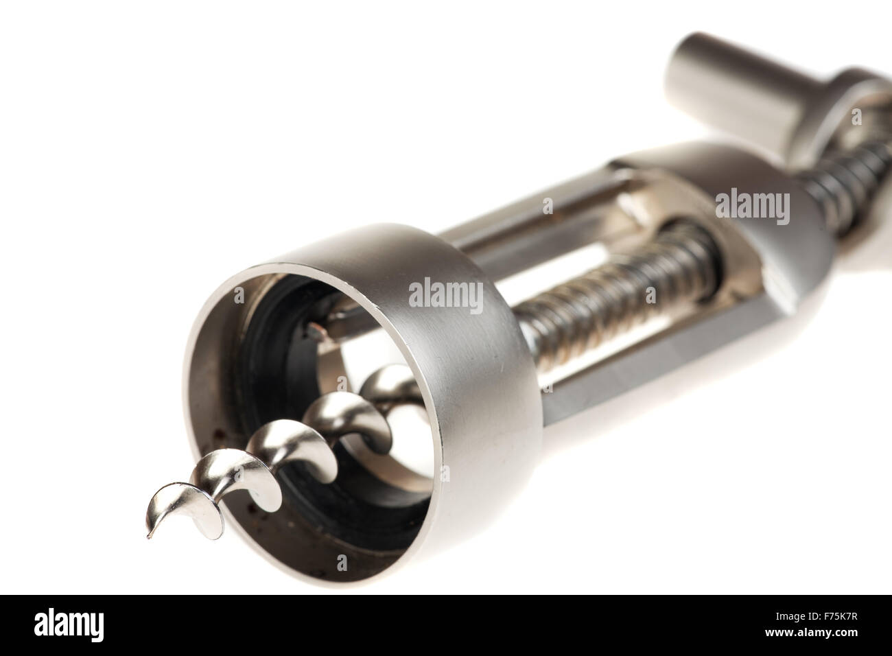 corkscrew isolated on a white background Stock Photo - Alamy