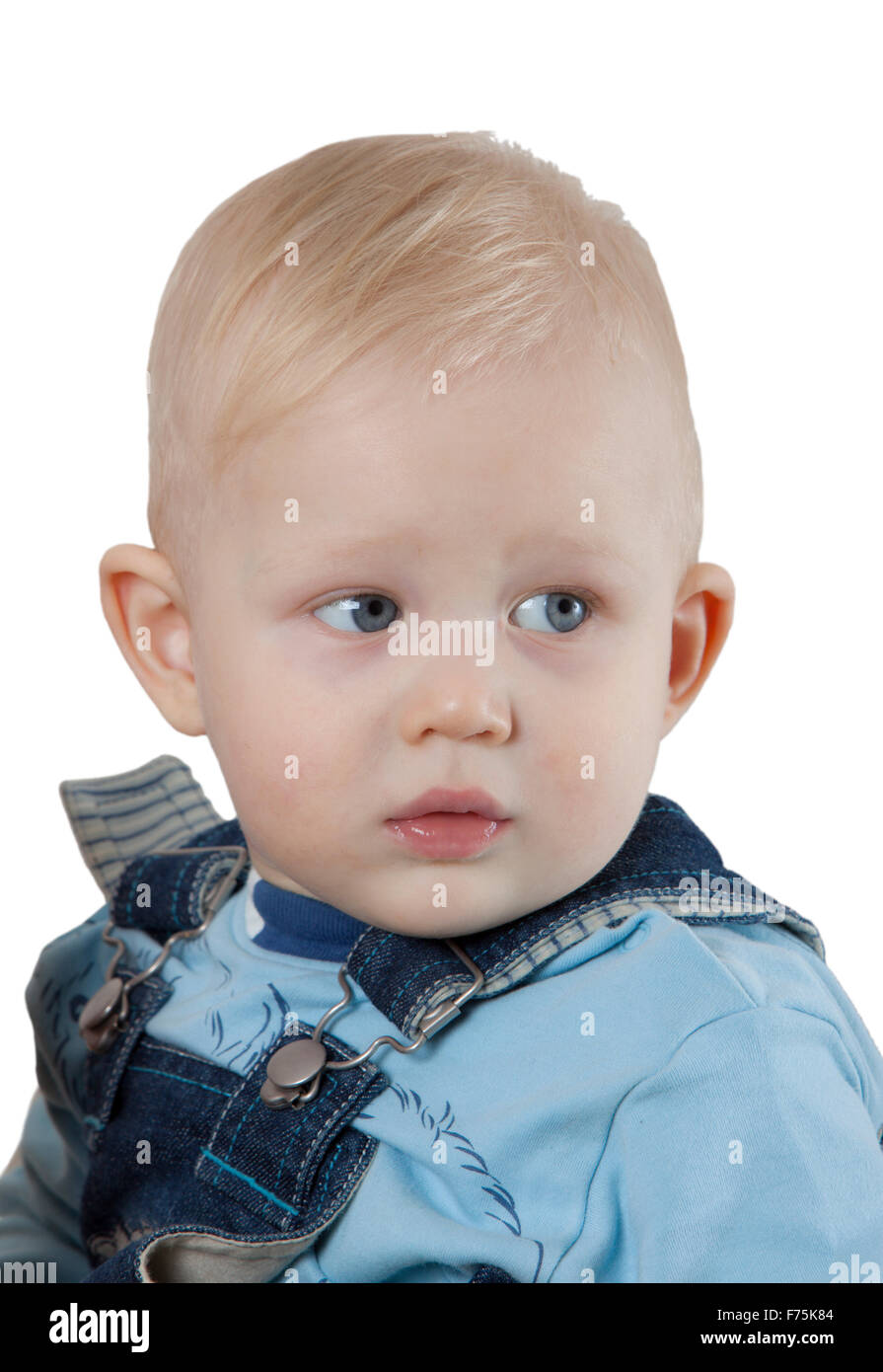 small child on white background Stock Photo - Alamy